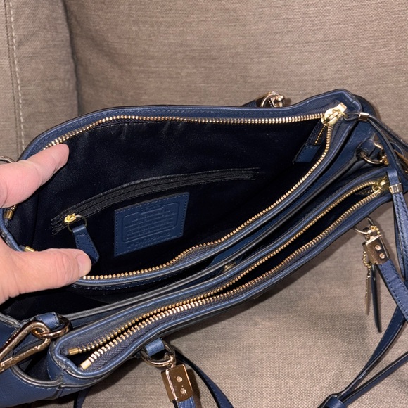 Coach | Bags | Coach Navy Blue Shoulder Bag | Poshmark